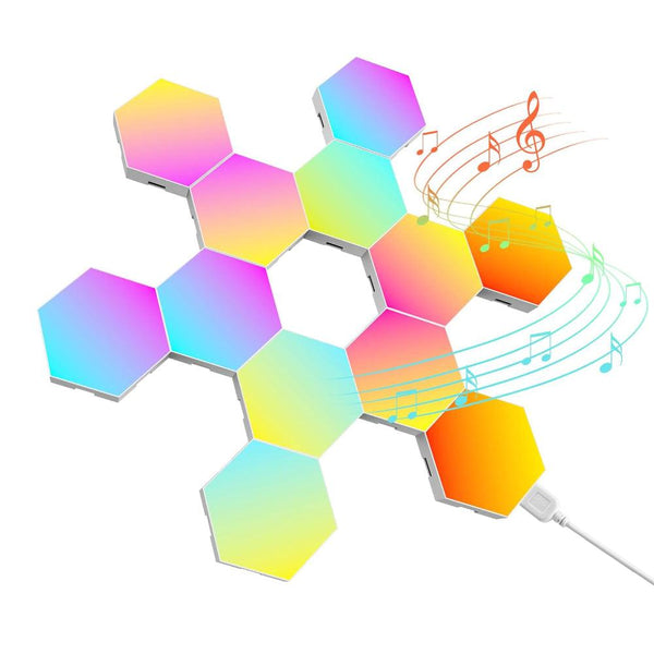 RGB Hexagon LED Lights Smart Hex Wall Lighting Panel – b.savvi